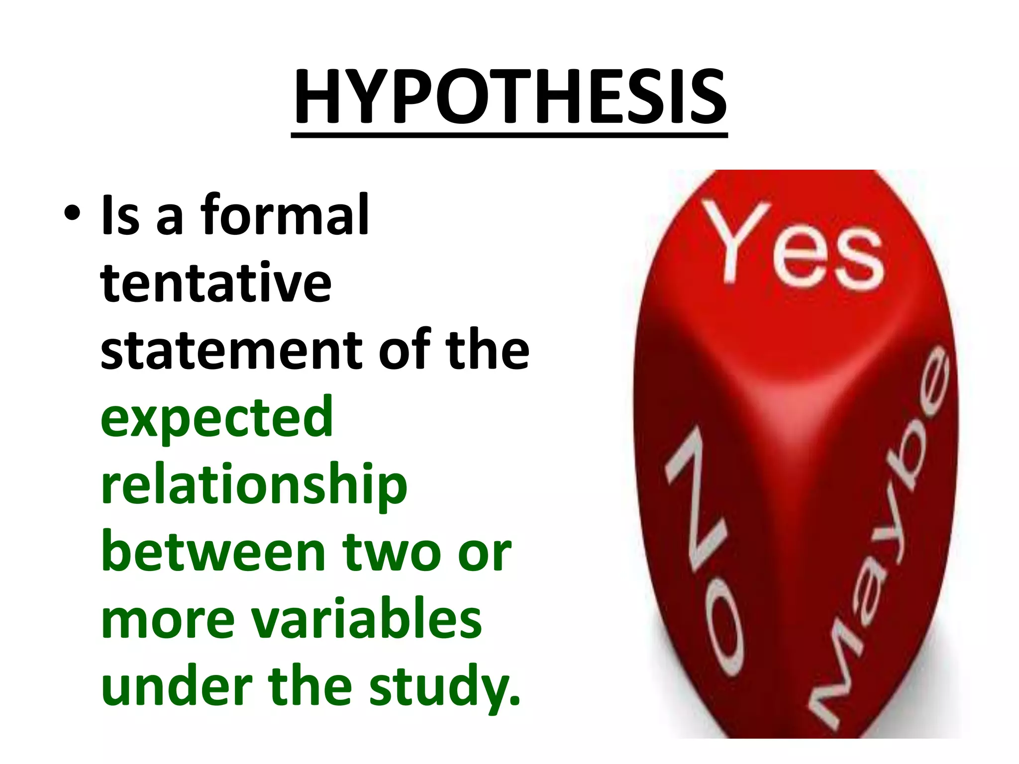RESEARCH HYPOTHESIS | PPTX