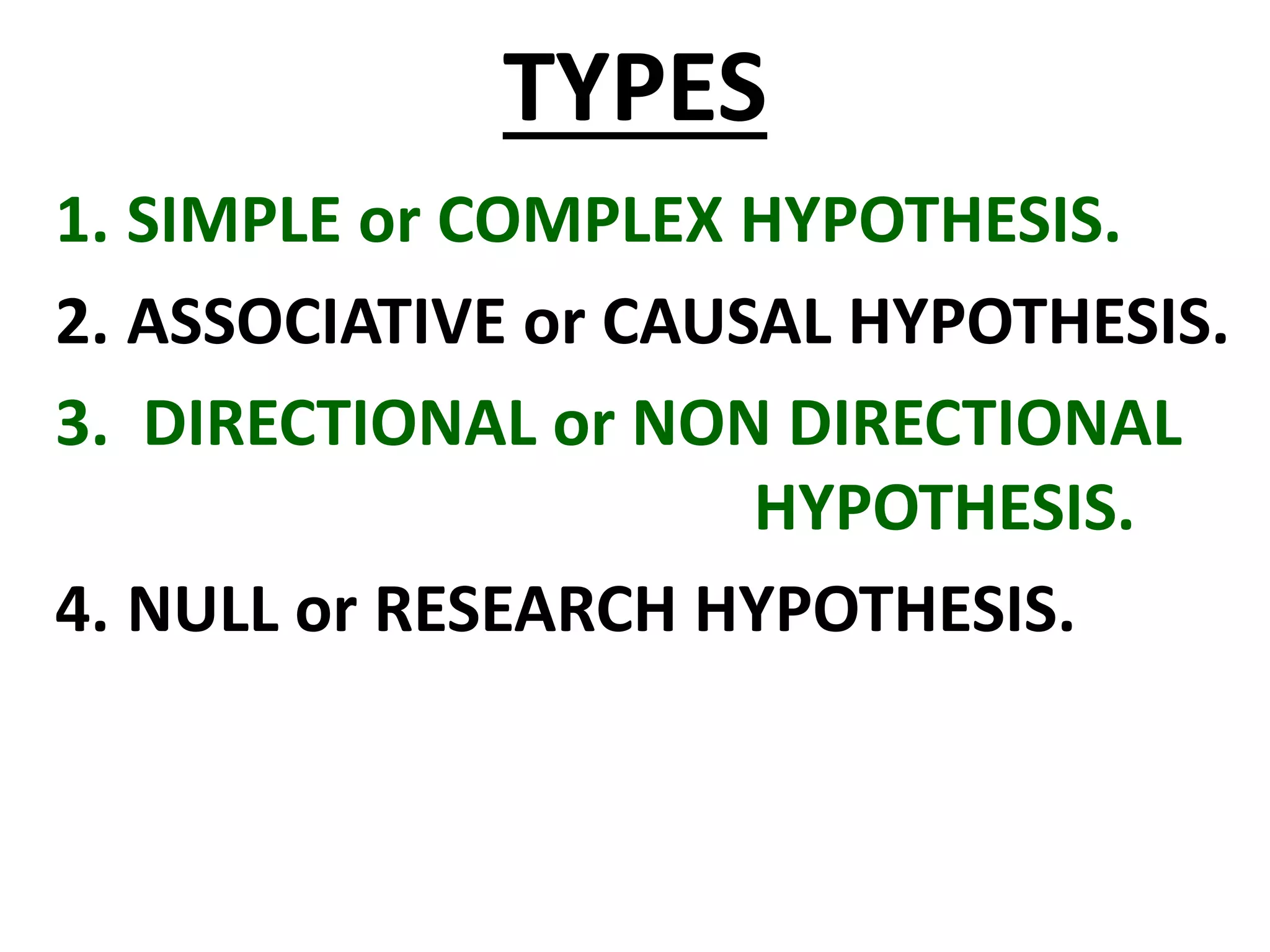 RESEARCH HYPOTHESIS | PPTX