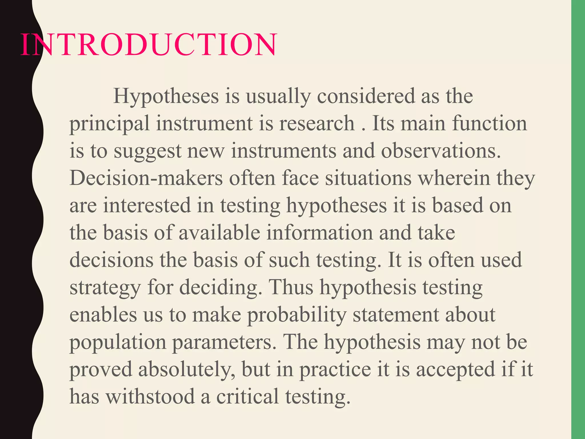 Hypotheses | PPT