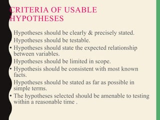 Hypotheses | PPT