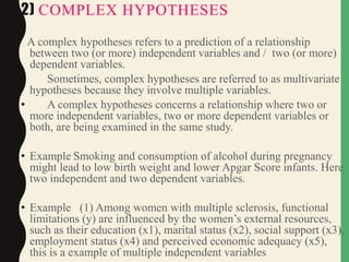 Hypotheses | PPT