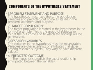 Hypotheses | PPT