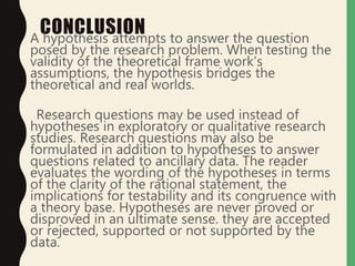 Hypotheses | PPT