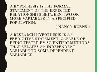 Hypotheses | PPT