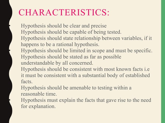 Hypotheses | PPT