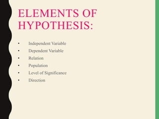 Hypotheses | PPT