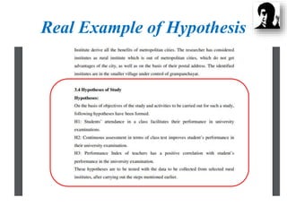 Hypotheses- Concept, Sources & Types | PPTX