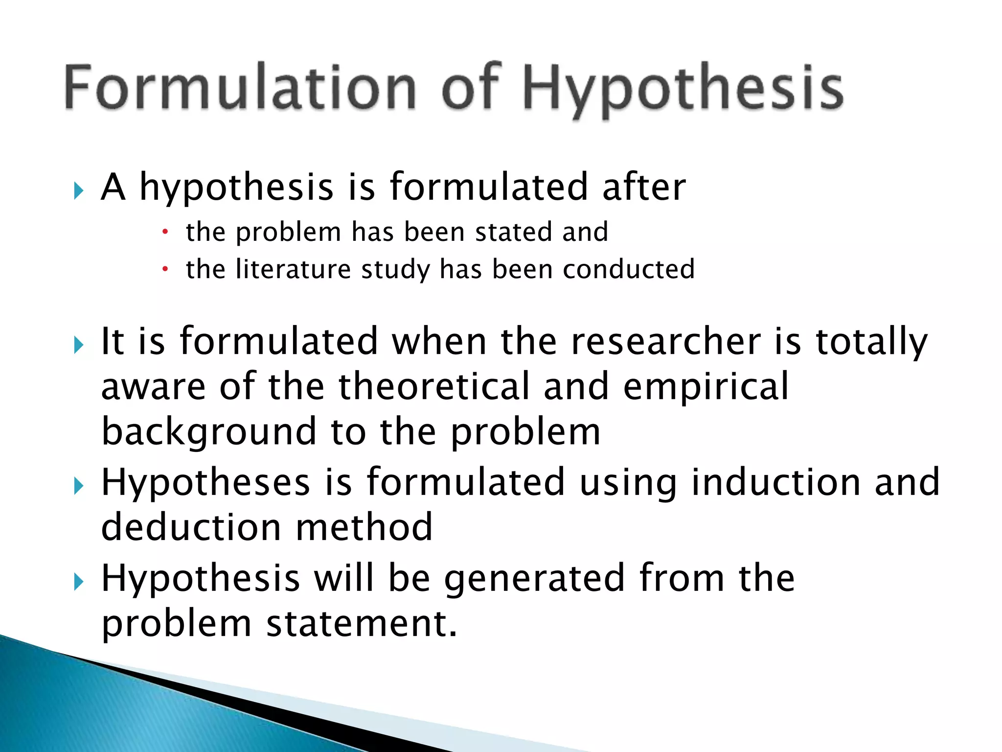 Hypothesis presentation | PPTX