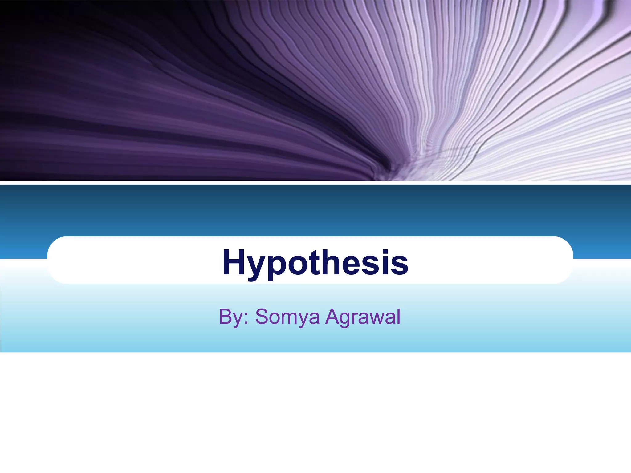 Hypothesis | PPT