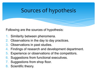 Hypothesis | PPTX | Chemistry | Science