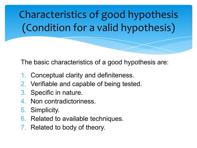 Hypothesis | PPTX | Chemistry | Science
