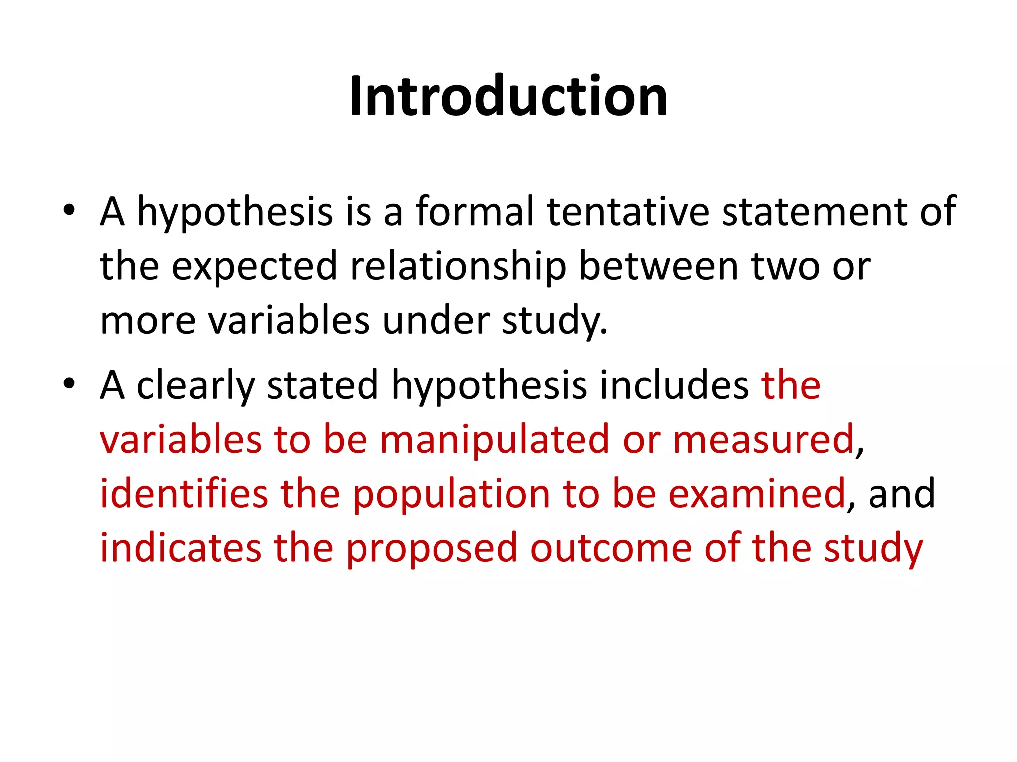 Hypothesis in Research | PPTX