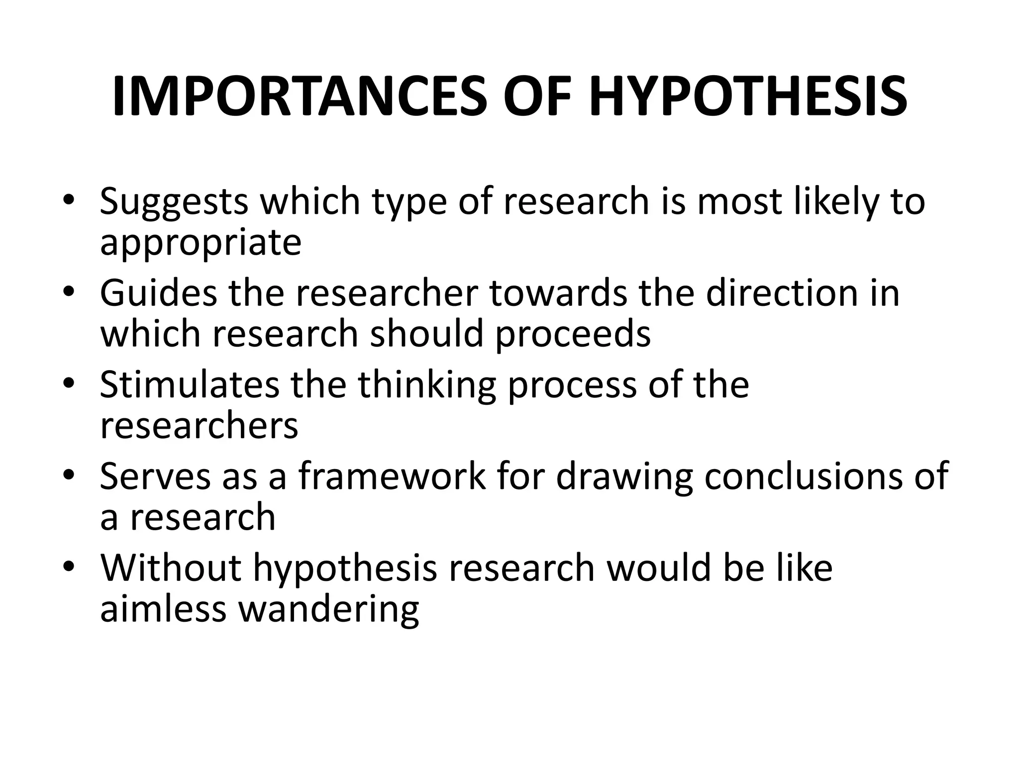 Hypothesis in Research | PPTX