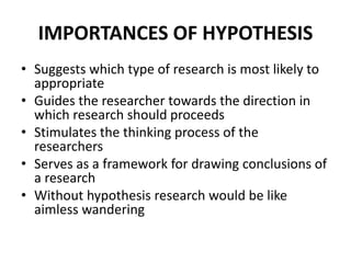 Hypothesis in Research | PPTX