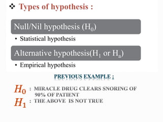 Hypothesis and t-tests | PPTX
