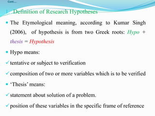 Hypothesis | PPT