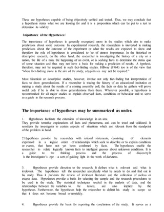 Hypothesis | PDF