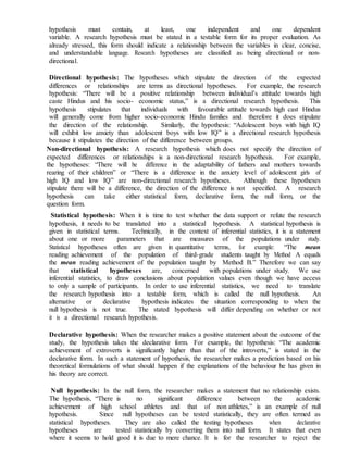 Hypothesis | PDF