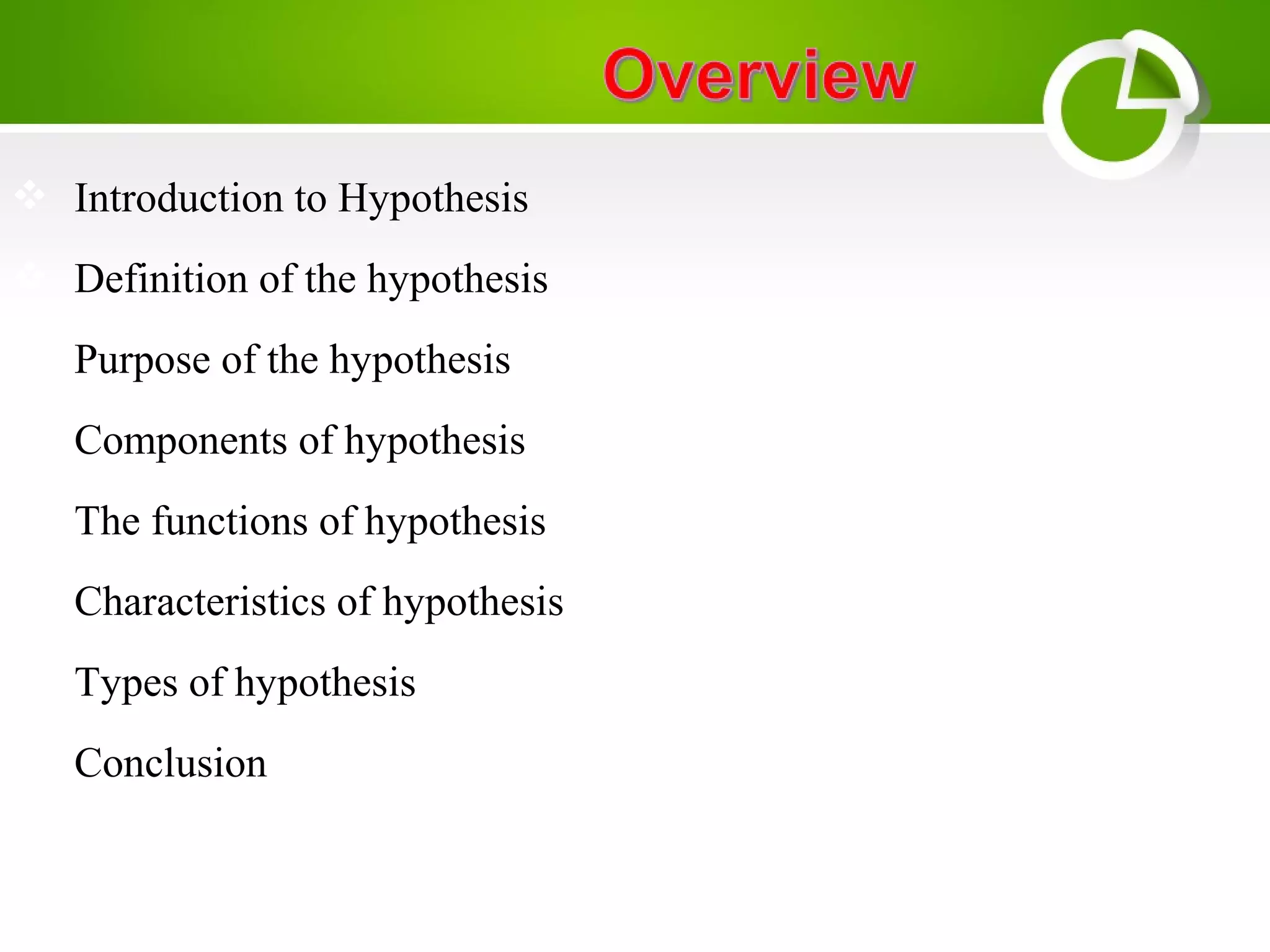 Hypothesis | PPT | Science