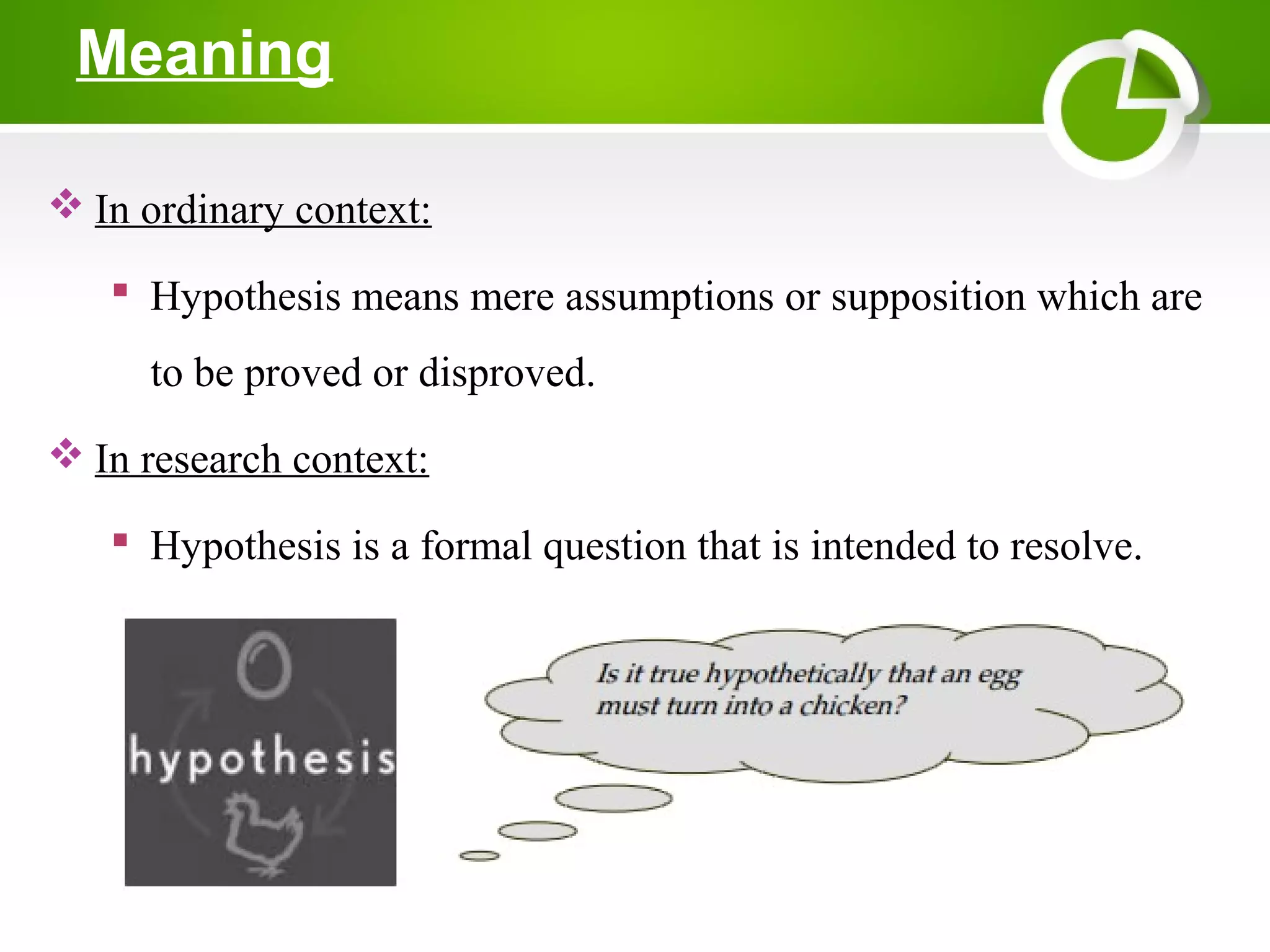 Hypothesis | PPT | Science