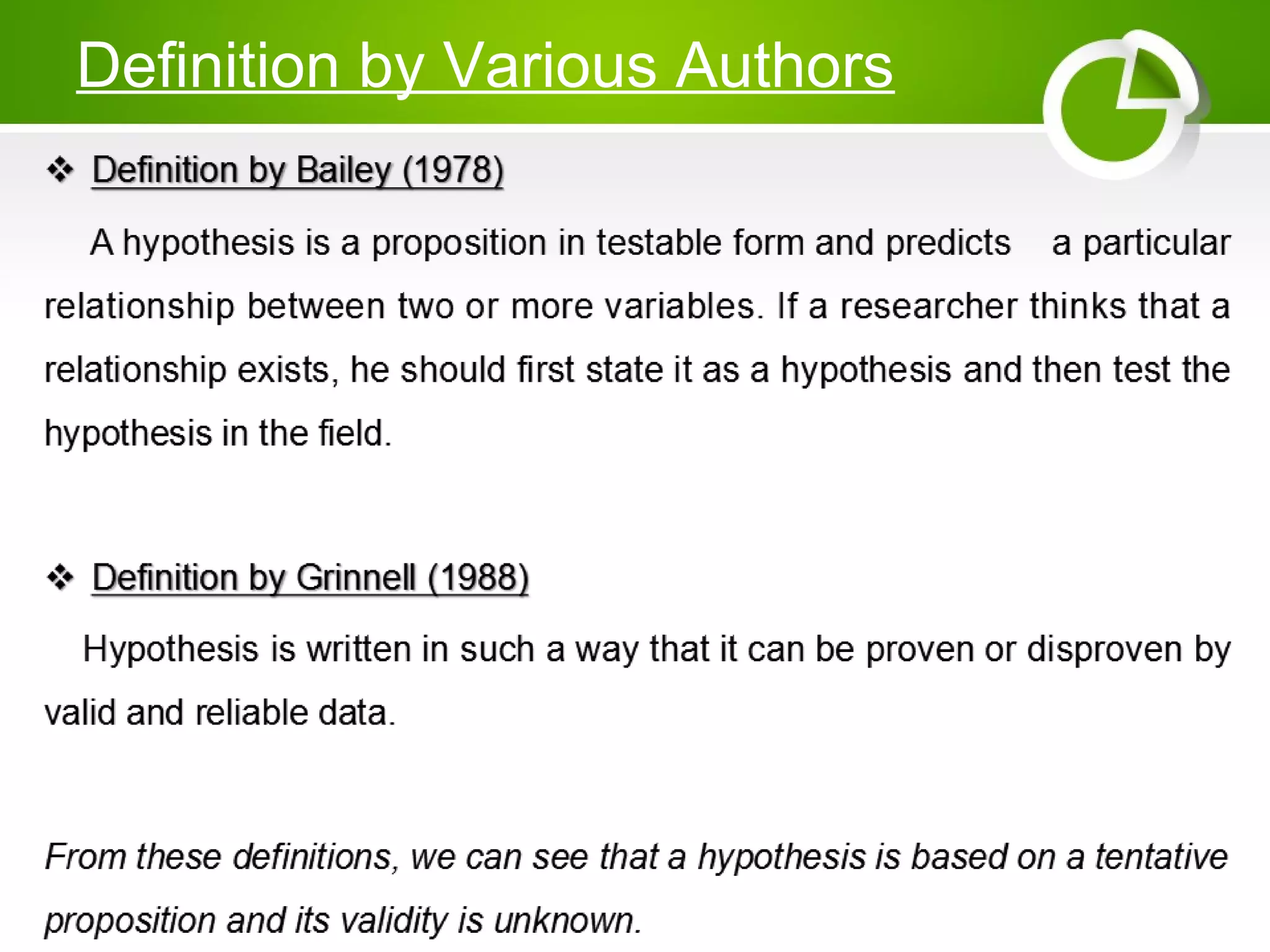 Hypothesis | PPT | Science