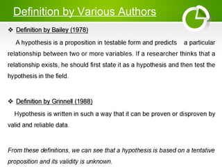 Hypothesis | PPT