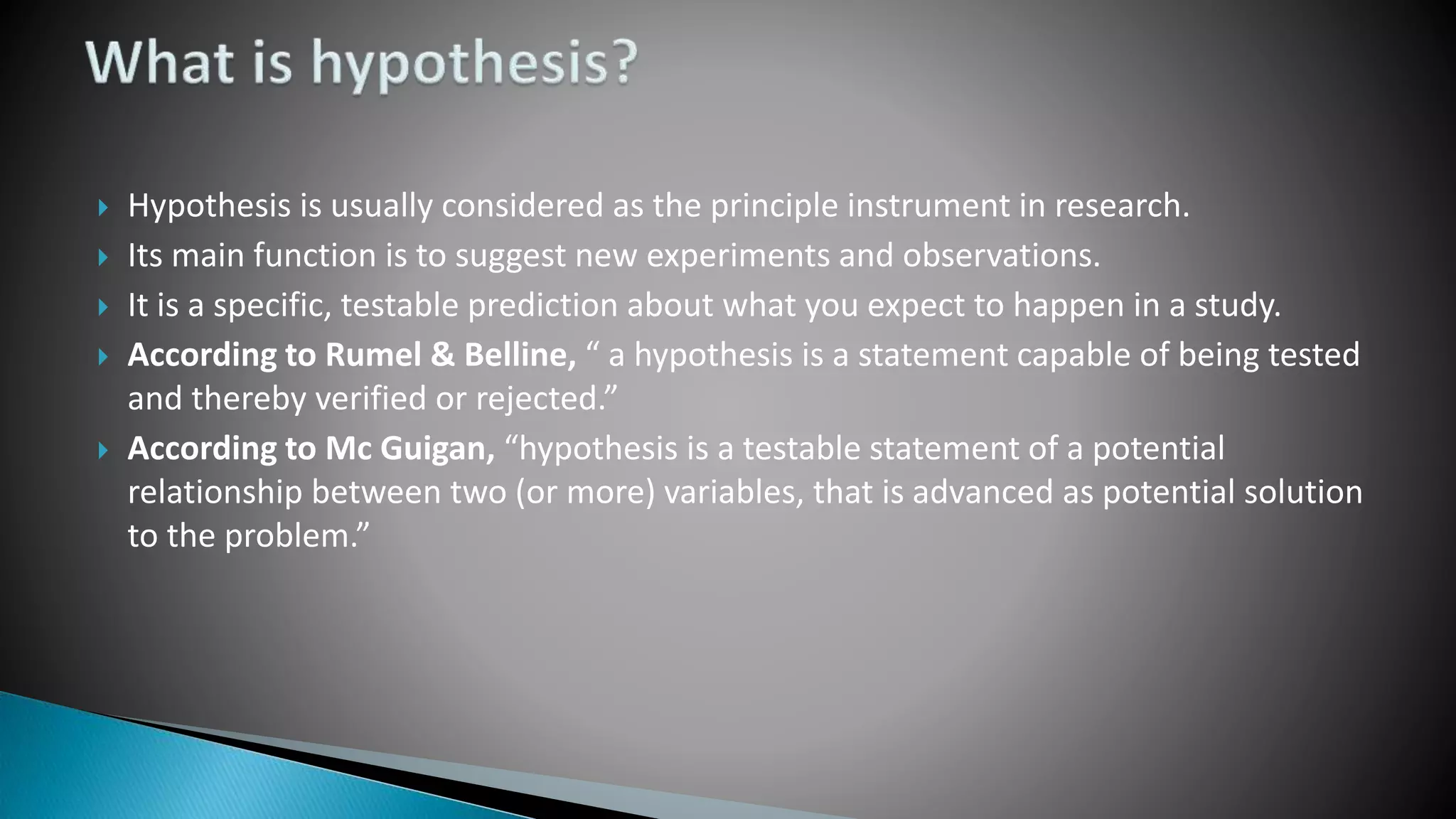 Hypothesis | PPTX | Science