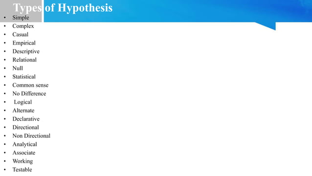 Hypothesis | PPTX | Chemistry | Science