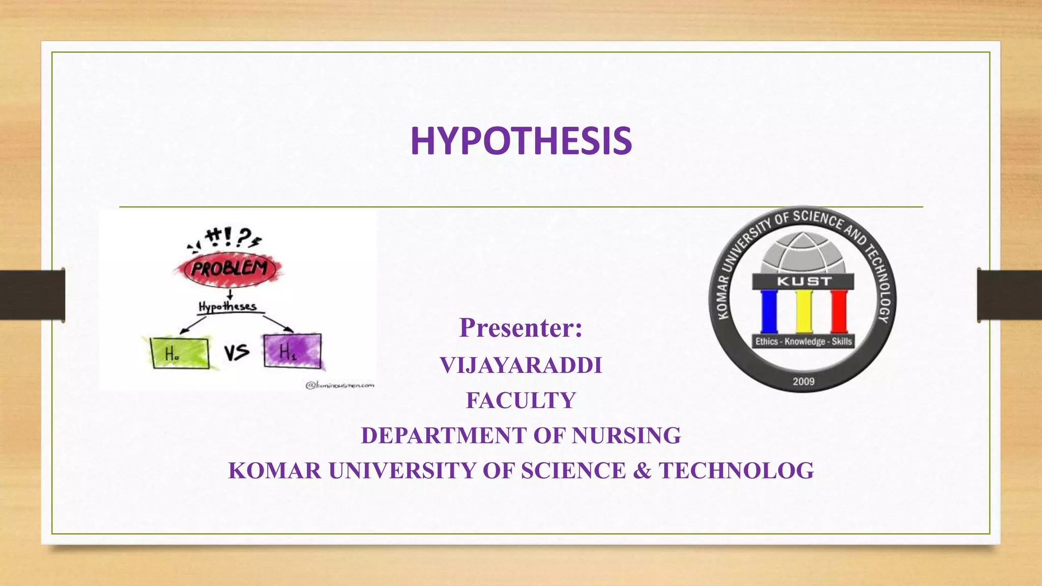 Hypothesis PPT | PPTX