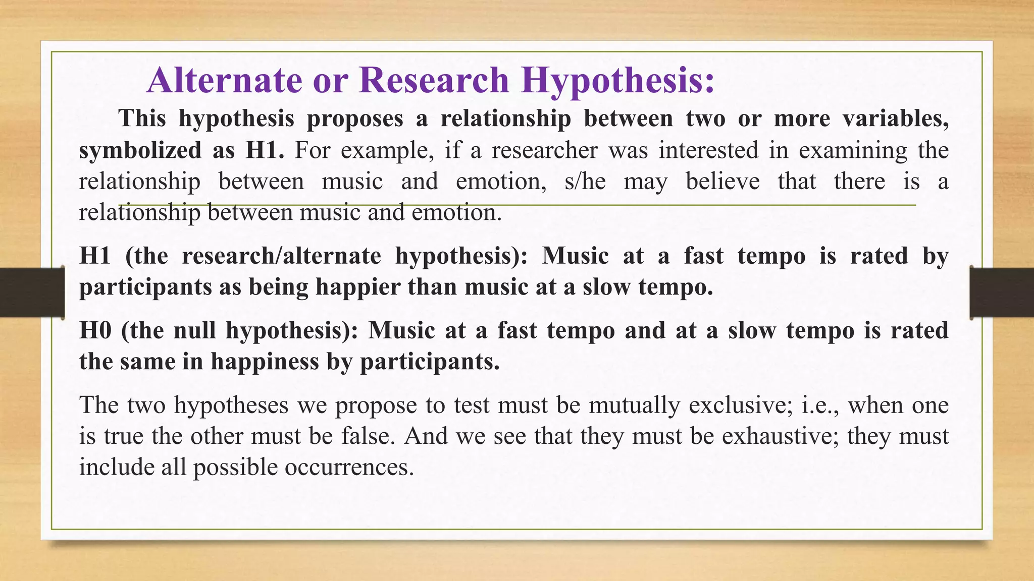 Hypothesis PPT | PPTX