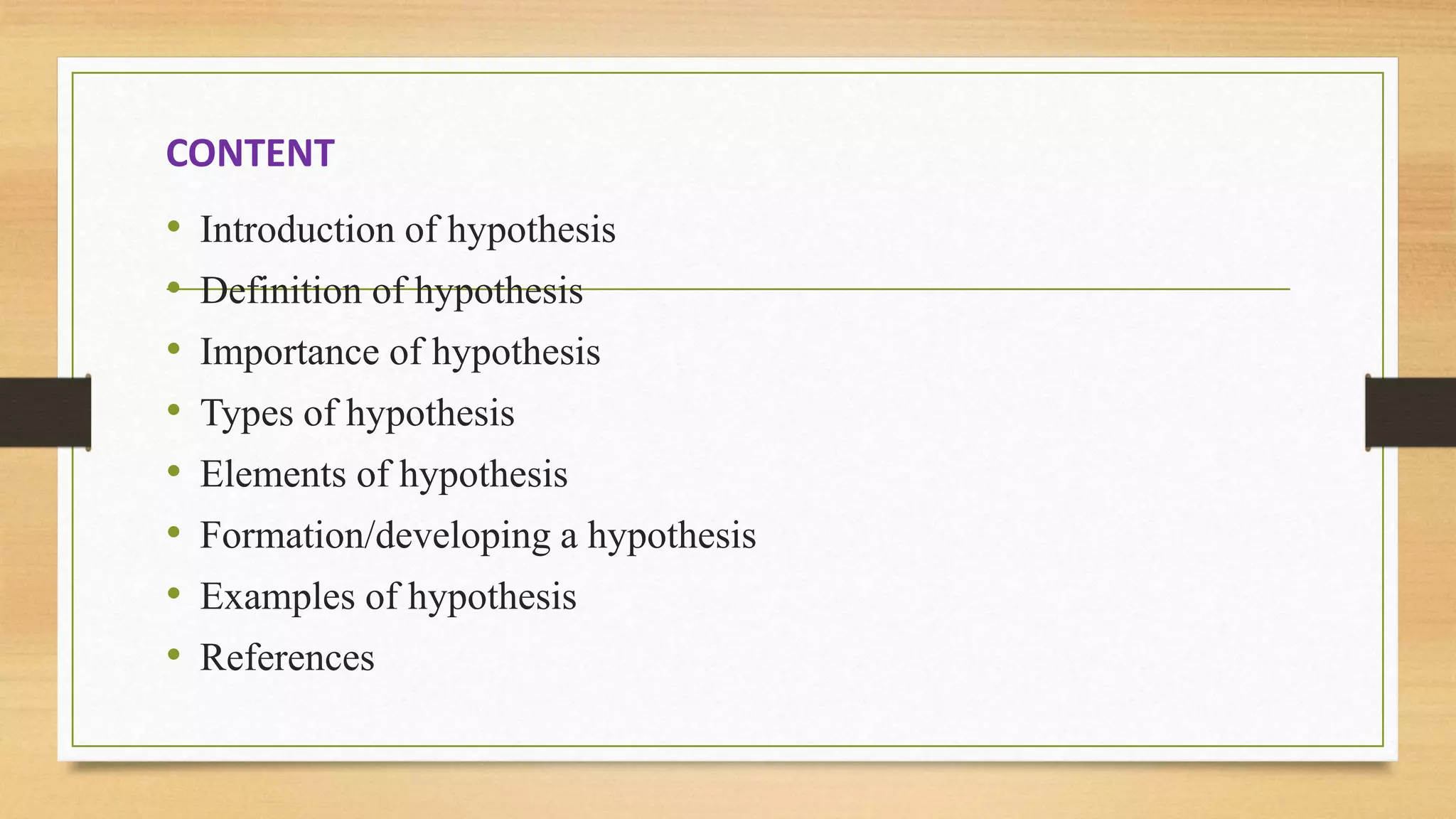 Hypothesis PPT | PPTX