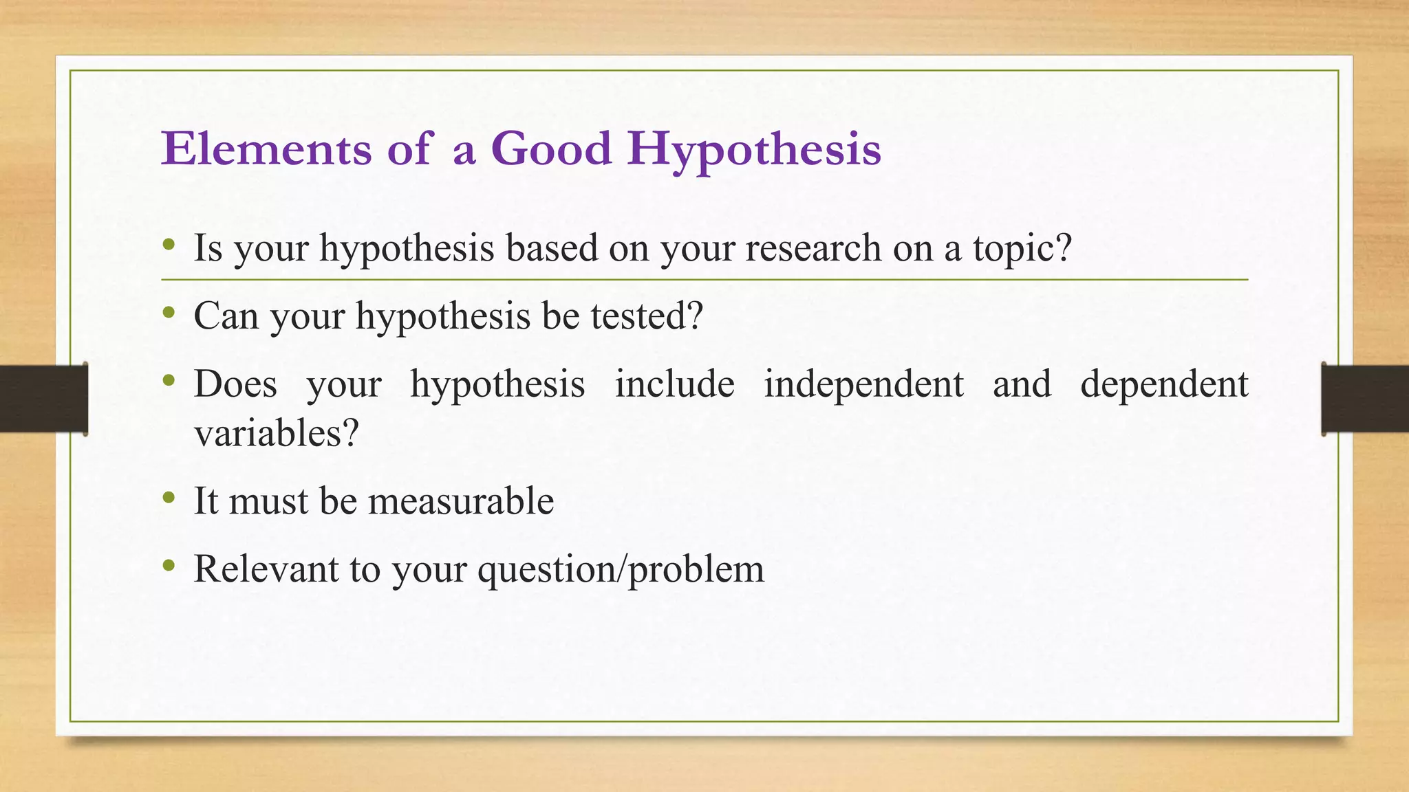 Hypothesis PPT | PPTX