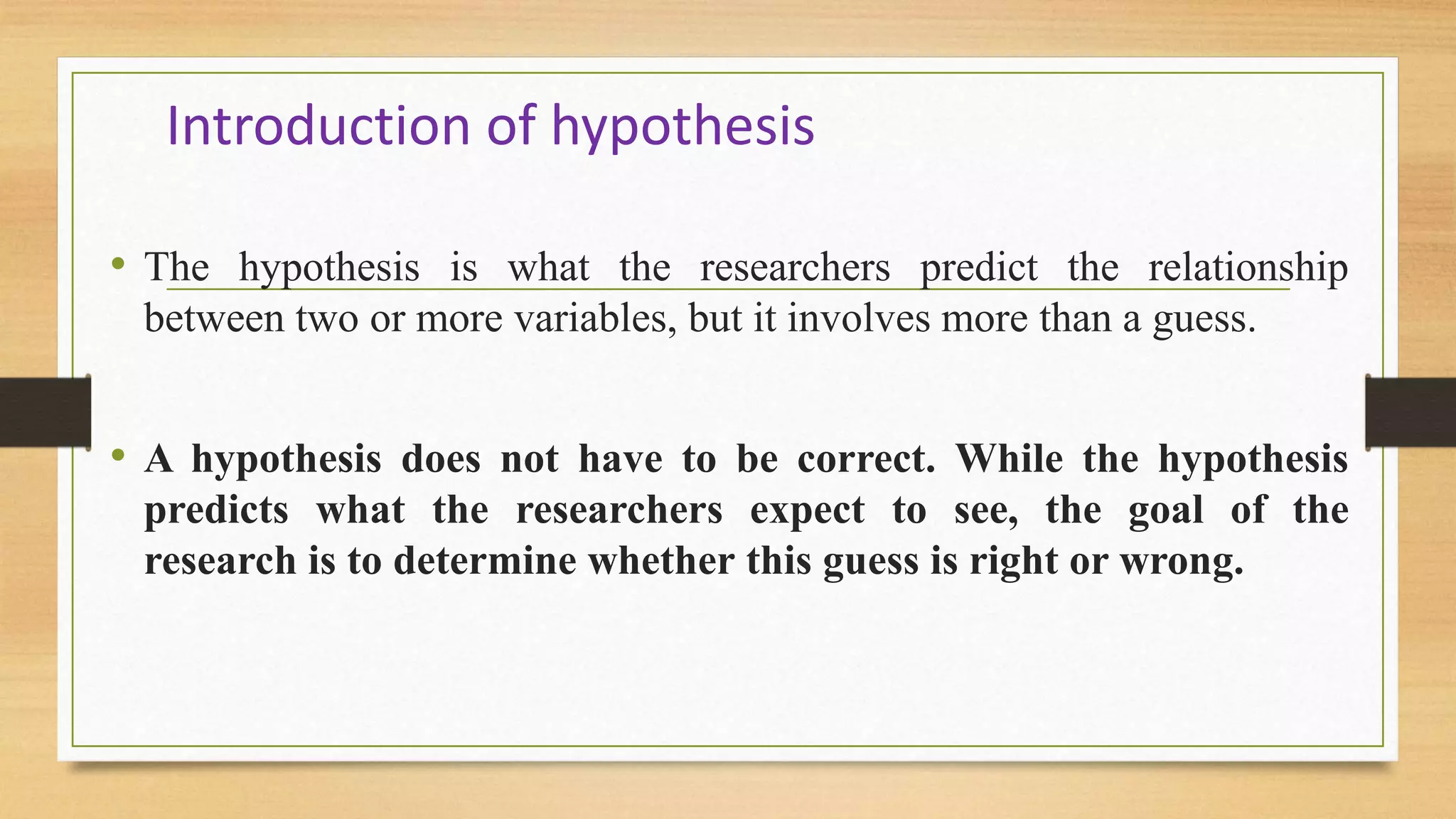 Hypothesis PPT | PPTX