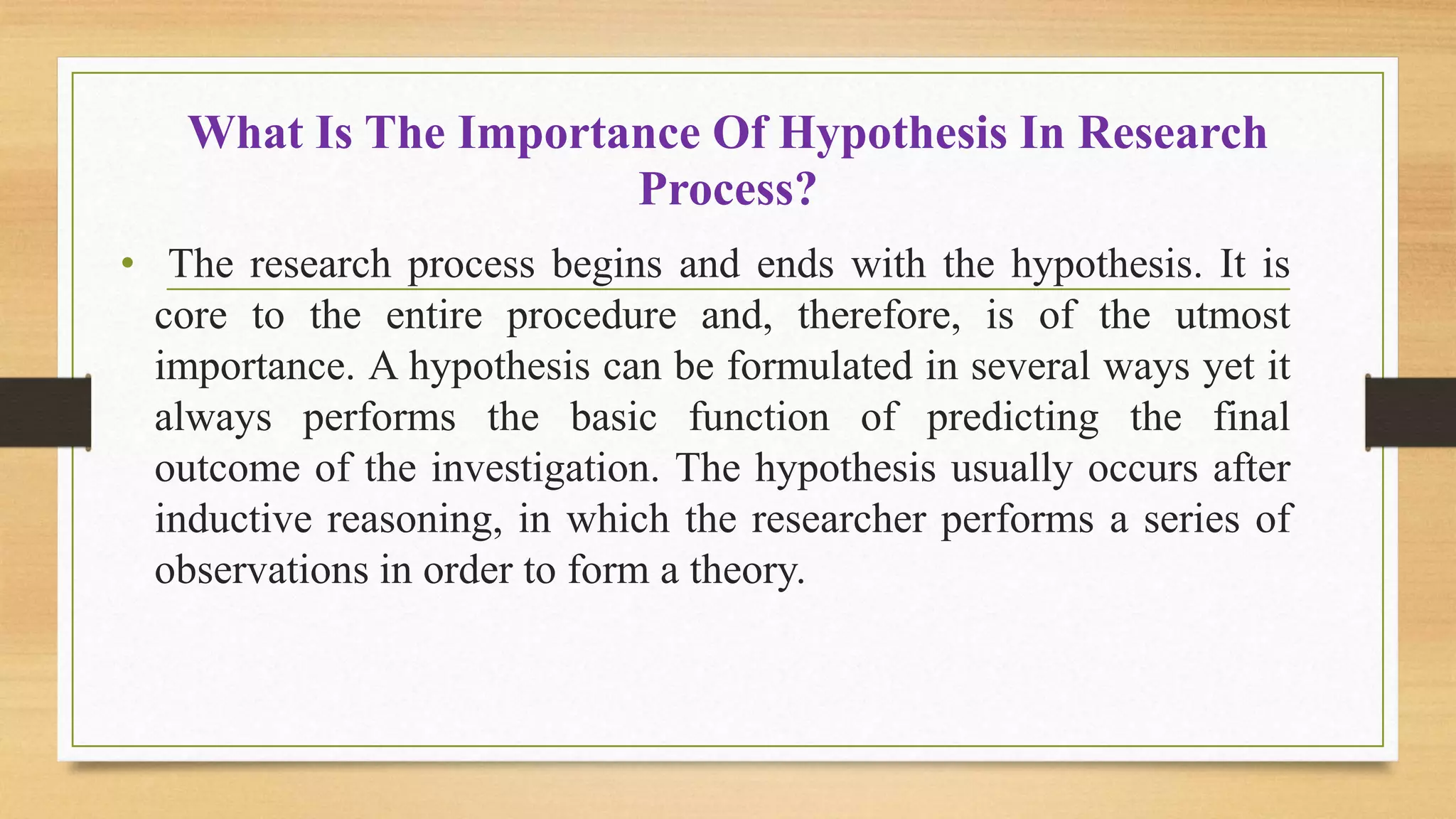Hypothesis PPT | PPTX