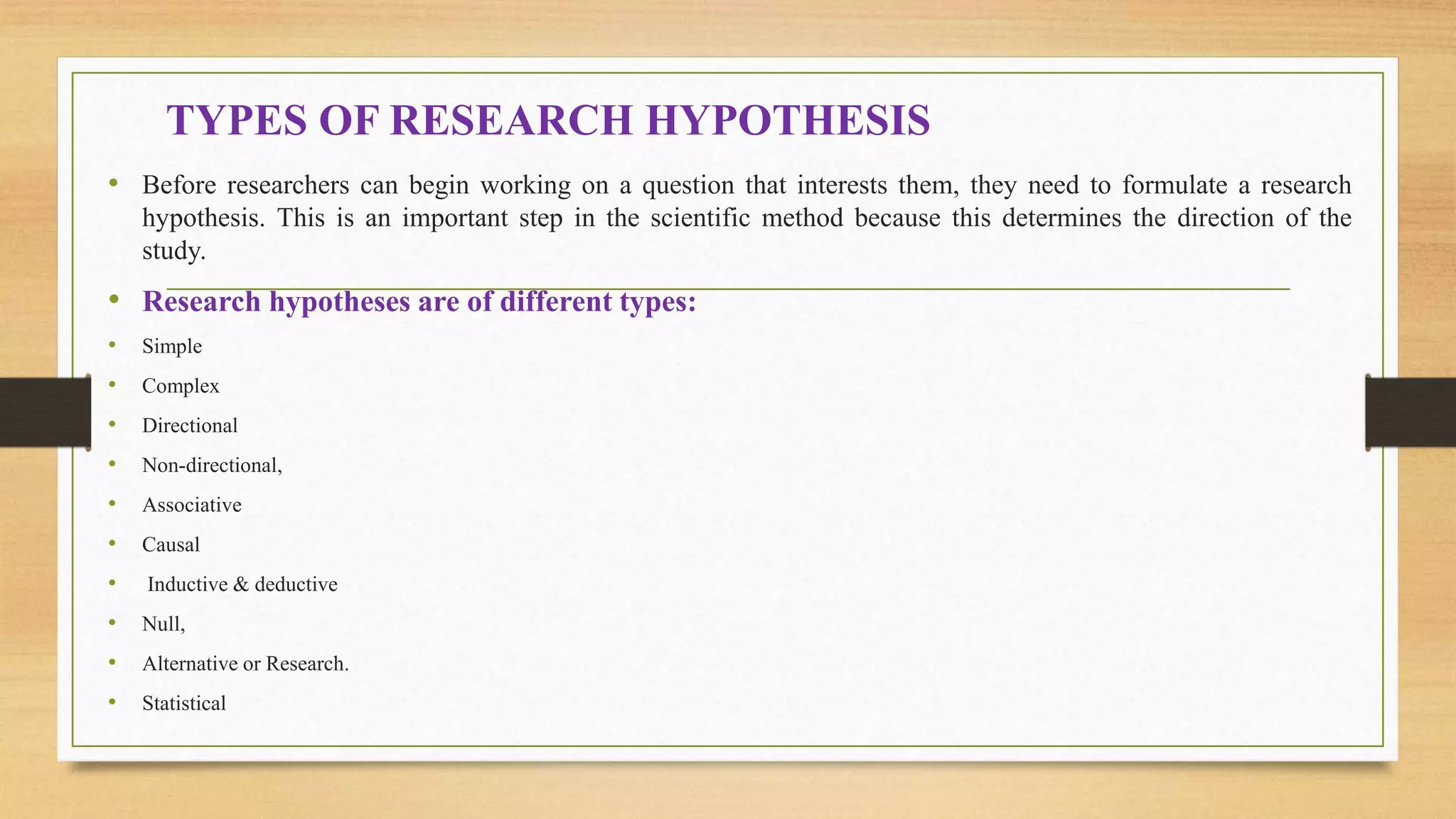 Hypothesis PPT | PPTX