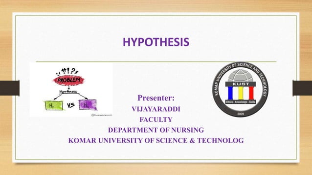 Hypothesis PPT | PPTX | Chemistry | Science