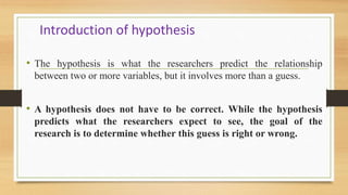 Hypothesis PPT | PPTX
