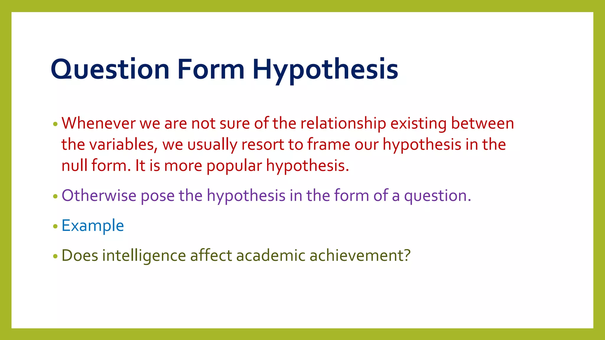 Hypothesis | PPTX