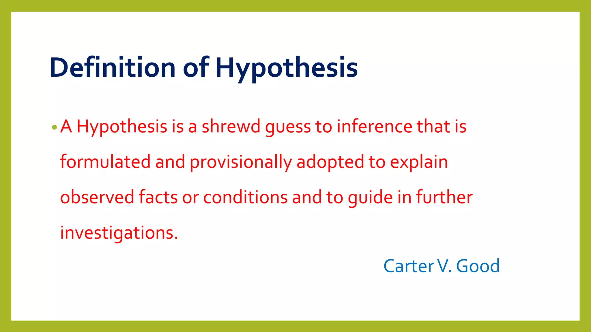 Hypothesis | PPTX
