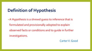 Hypothesis | PPT