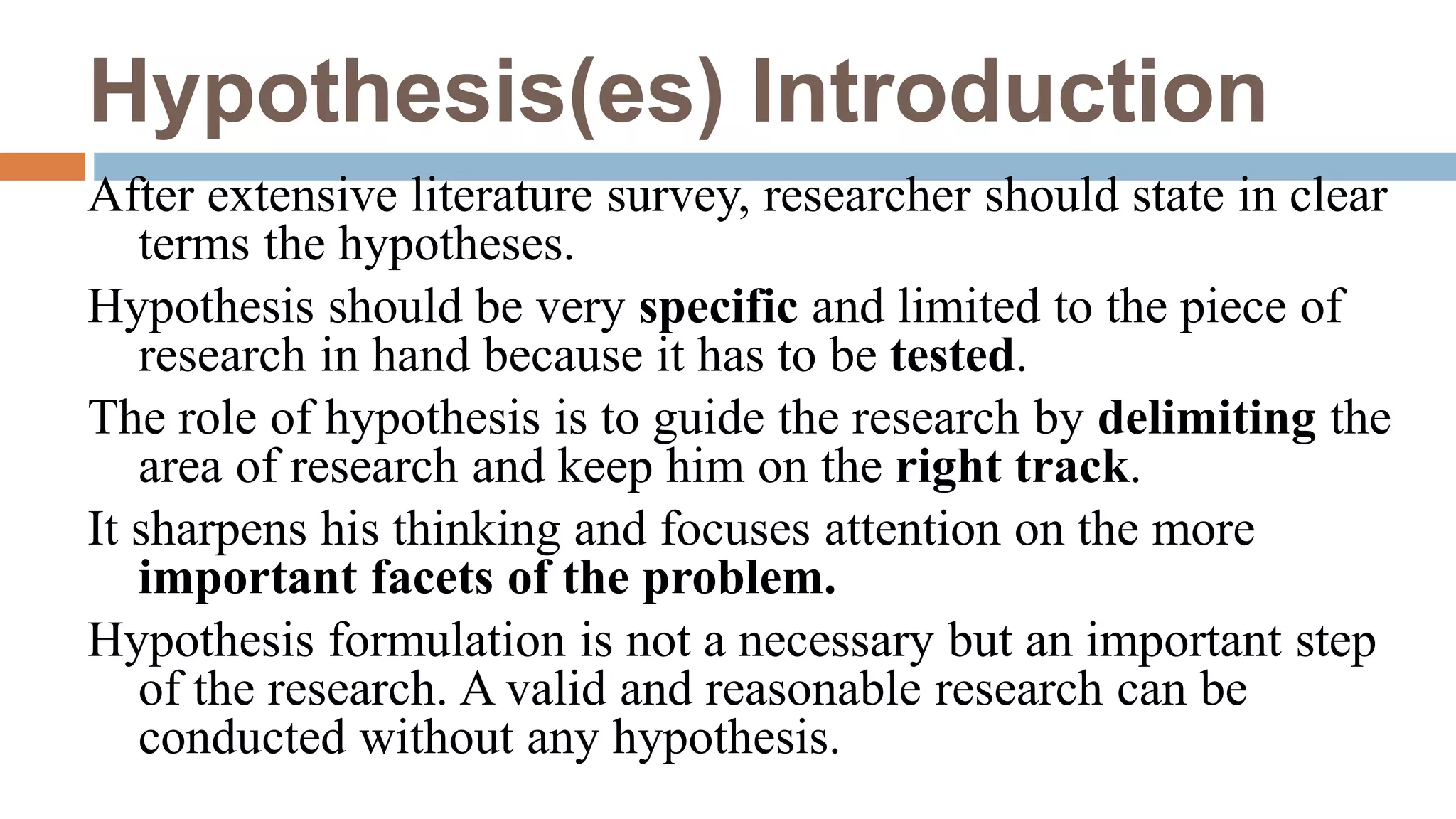 Hypothesis – Meaning, Definition, Importance, Characteristics and Types ...