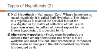 Hypothesis – Meaning, Definition, Importance, Characteristics and Types ...