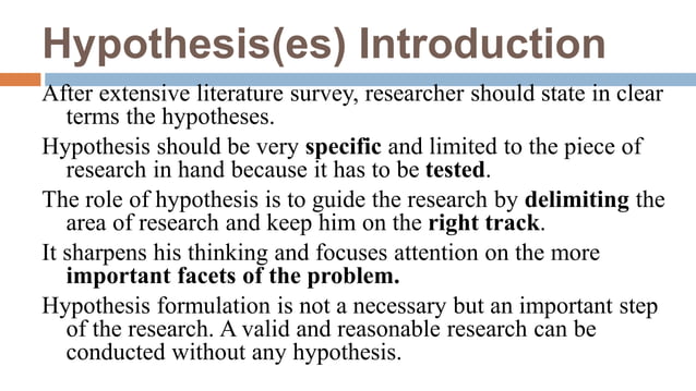 Hypothesis – Meaning, Definition, Importance, Characteristics and Types ...