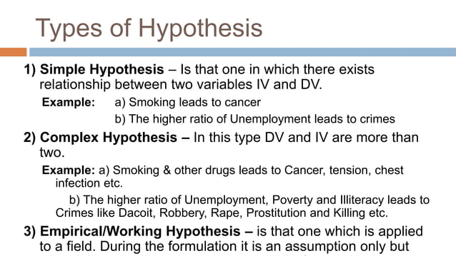 Hypothesis – Meaning, Definition, Importance, Characteristics and Types ...