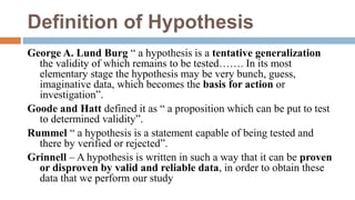 Hypothesis – Meaning, Definition, Importance, Characteristics and Types ...