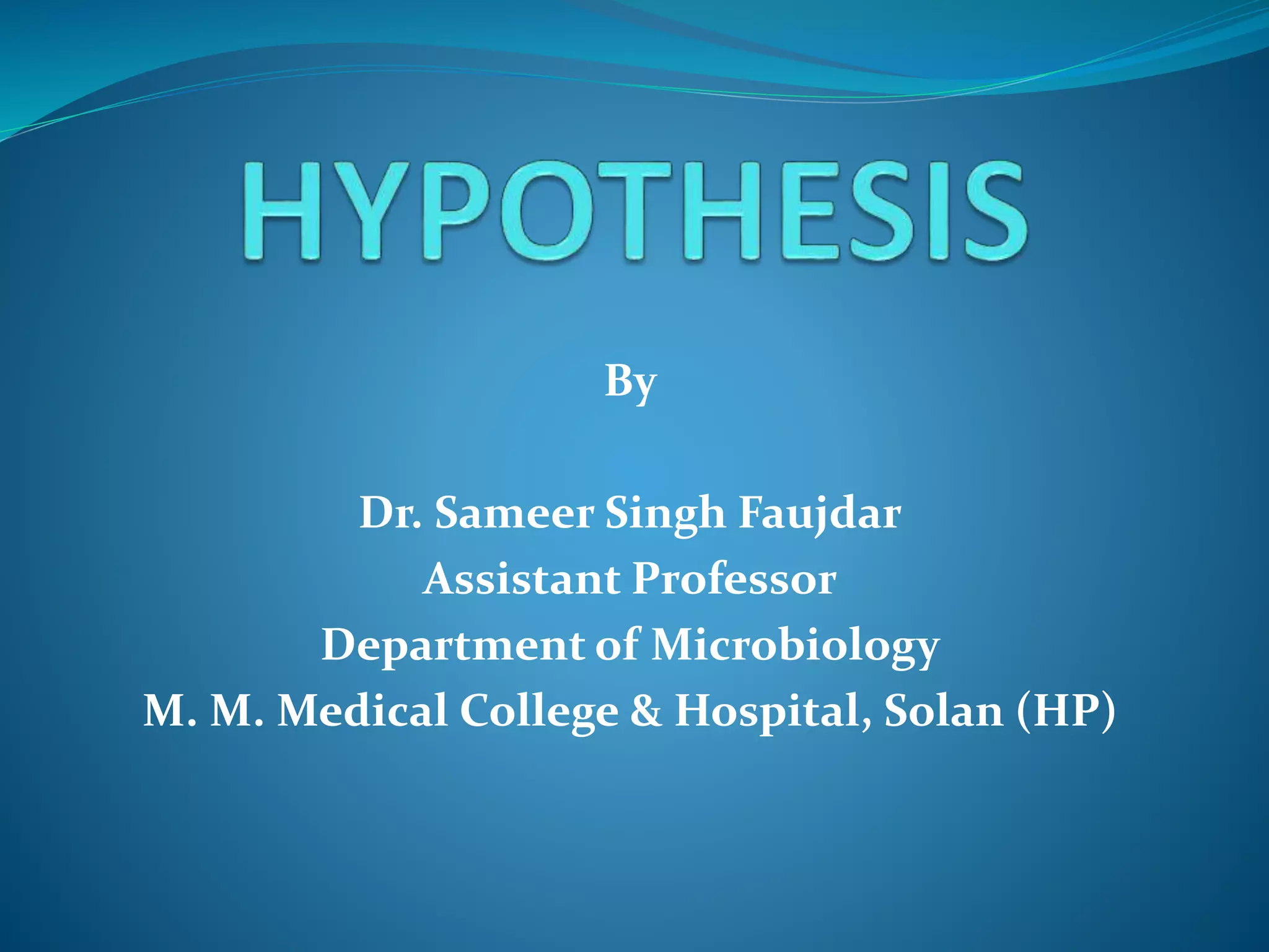 Hypothesis | PPT