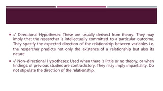 Basics of Educational Statistics (Hypothesis and types) | PPTX