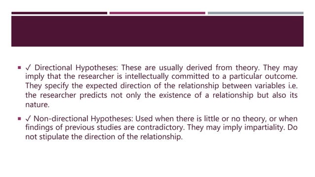 Basics of Educational Statistics (Hypothesis and types) | PPTX