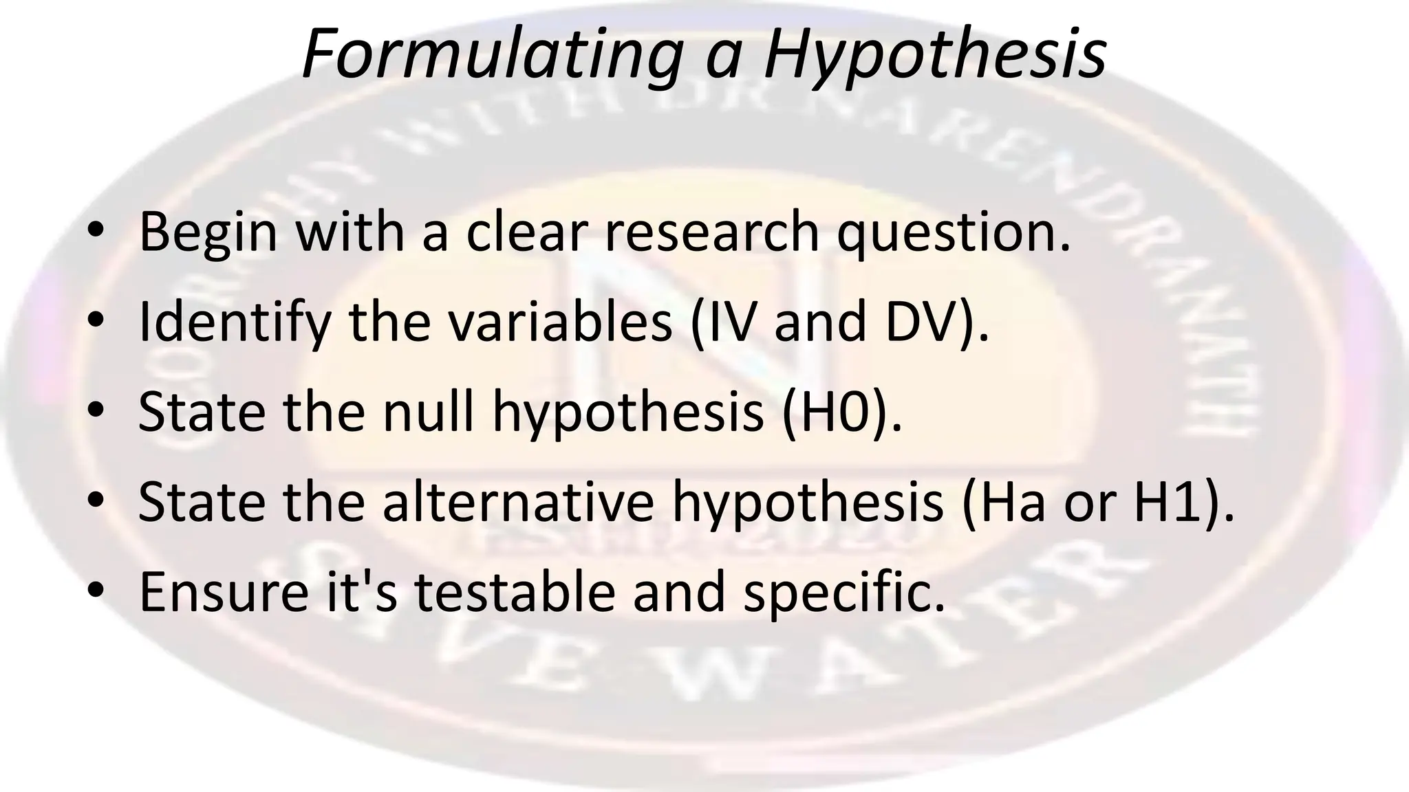 How to write Research HYPOTHESIS your Thesis | PPTX