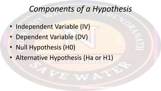 How to write Research HYPOTHESIS your Thesis | PPT